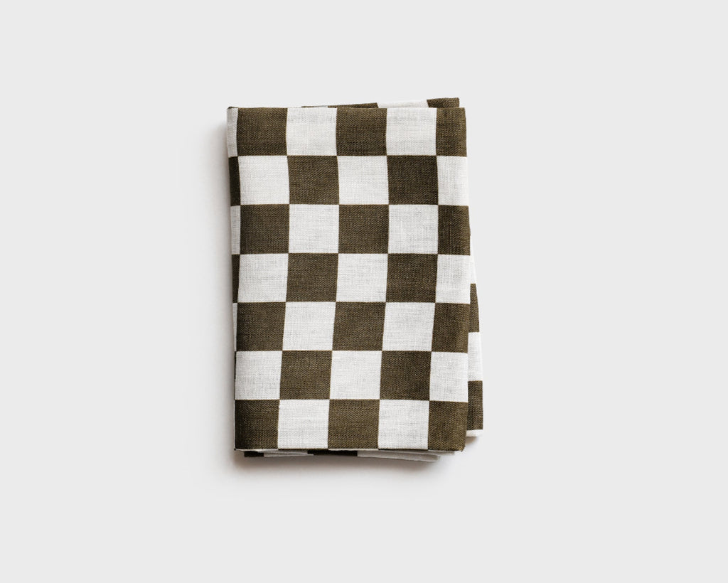 Linen Tea Towel | Micro Checkers – ORNAMENT