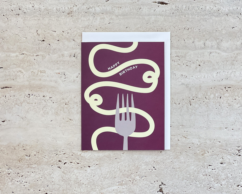 Birthday Spaghetti Card – ORNAMENT