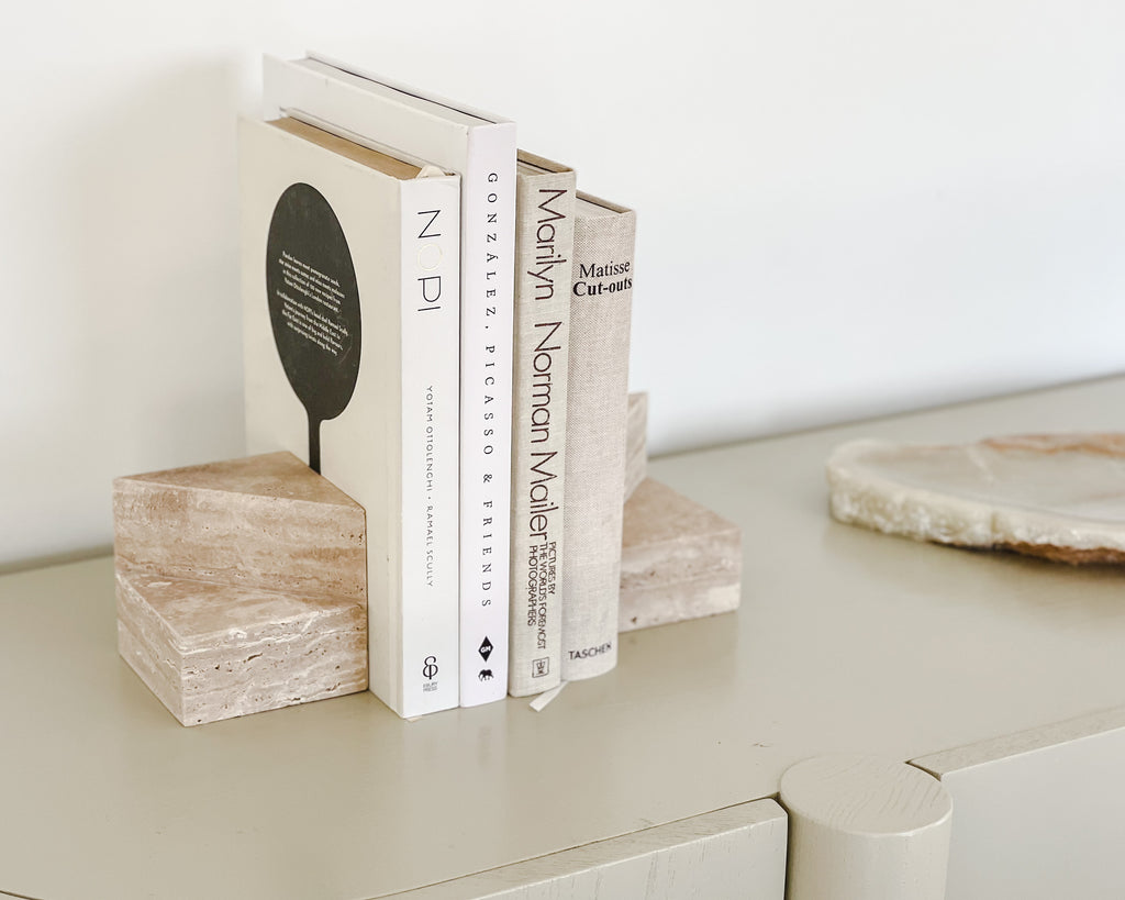 Travertine Bookends – ORNAMENT